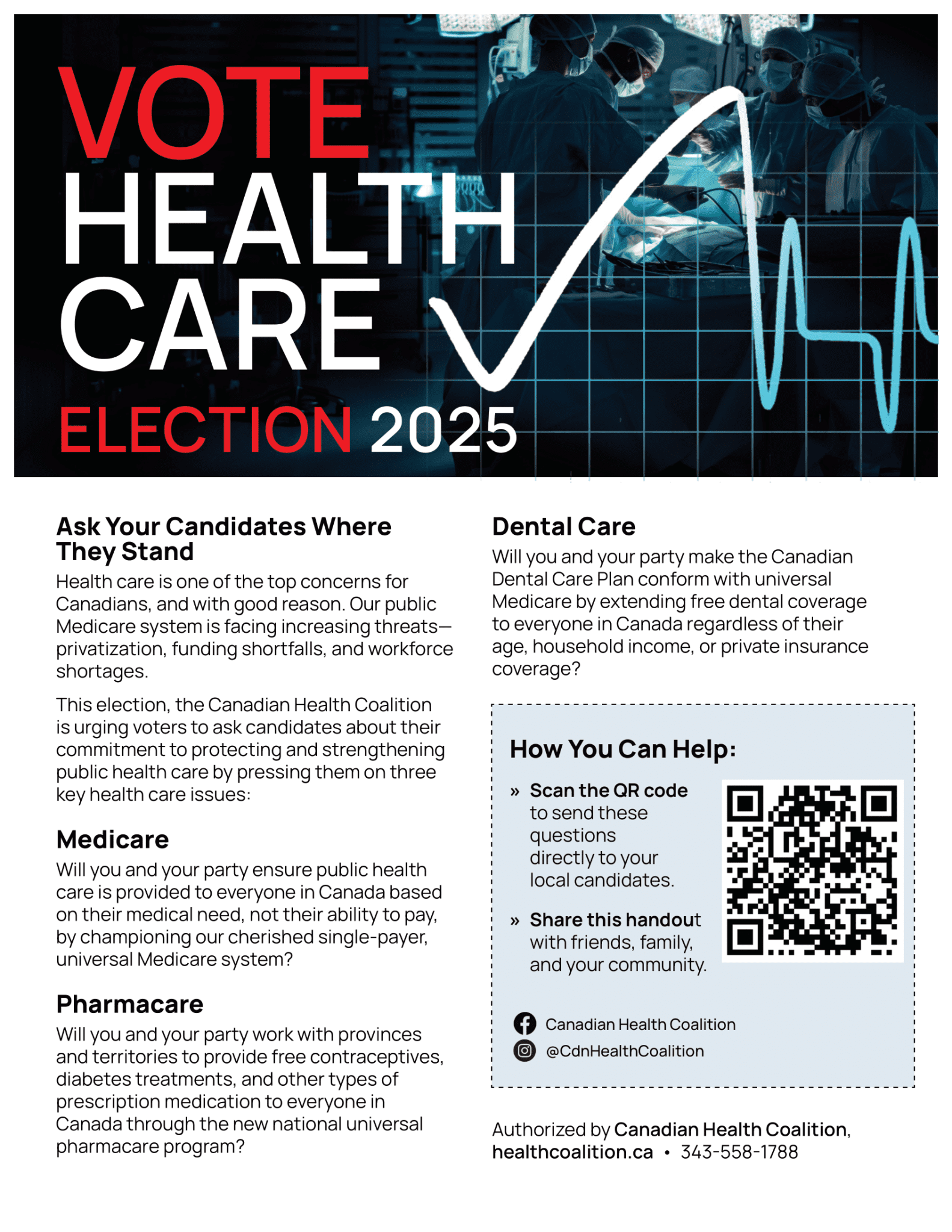 Vote Health Care – Protect Public Medicare in Canada